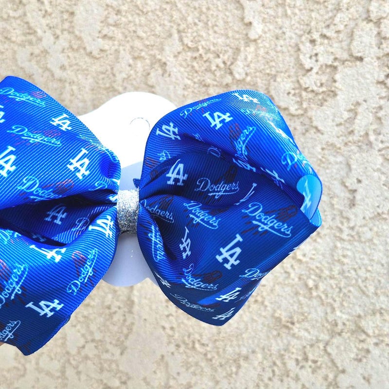 La Dodgers Hair Bow - Etsy