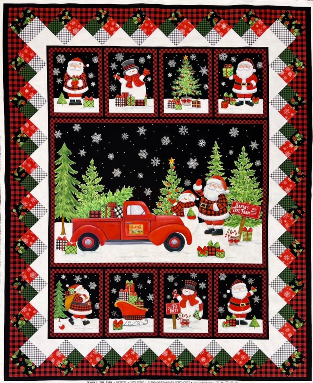 Santa’s Tree Farm by Northcott - Etsy