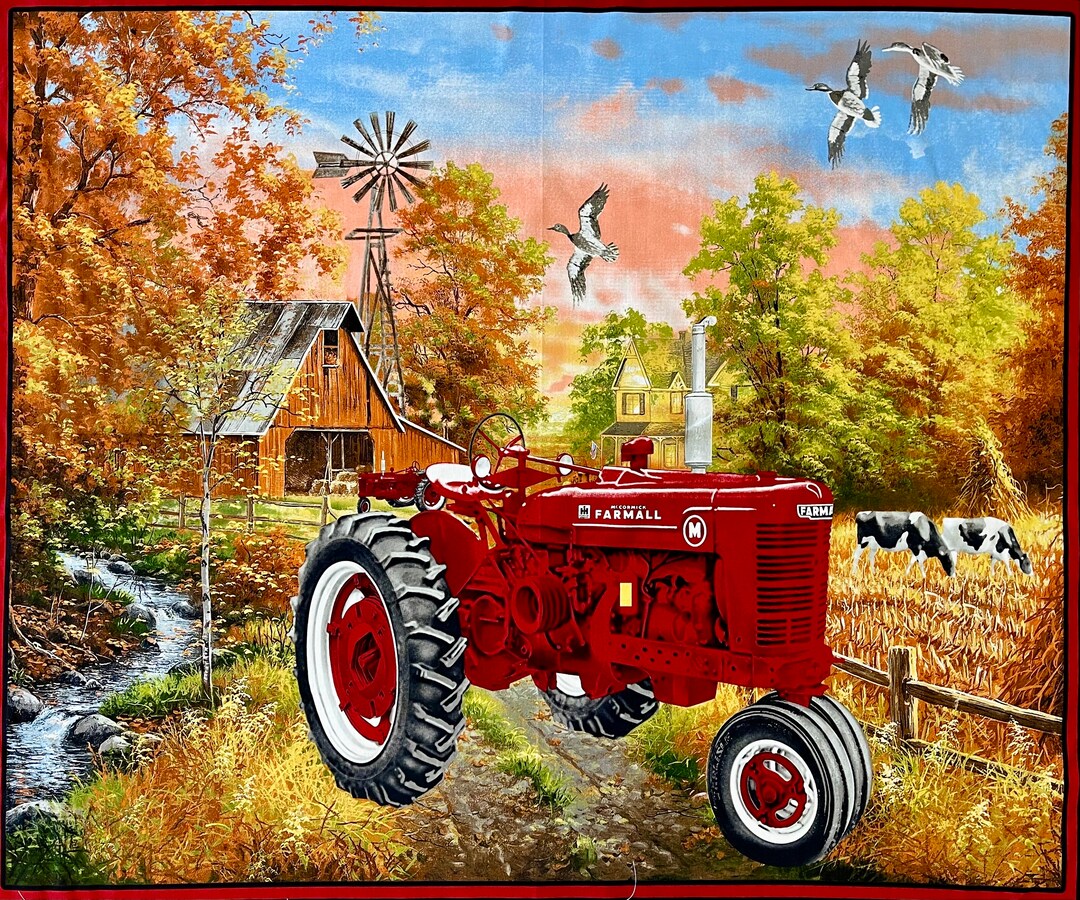 Farmall Tractor Panel by Print Concepts, Inc. - Etsy