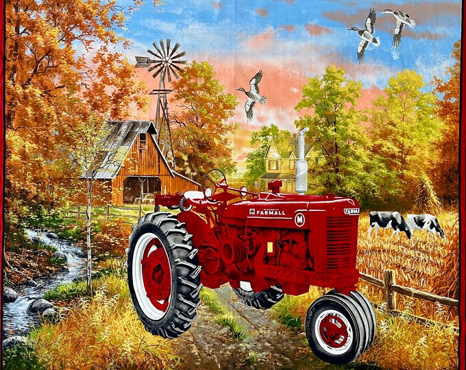 Farmall Tractor Panel by Print Concepts, Inc. - Etsy