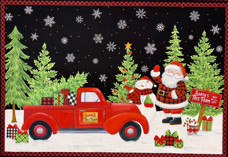 Santa’s Tree Farm by Northcott - Etsy