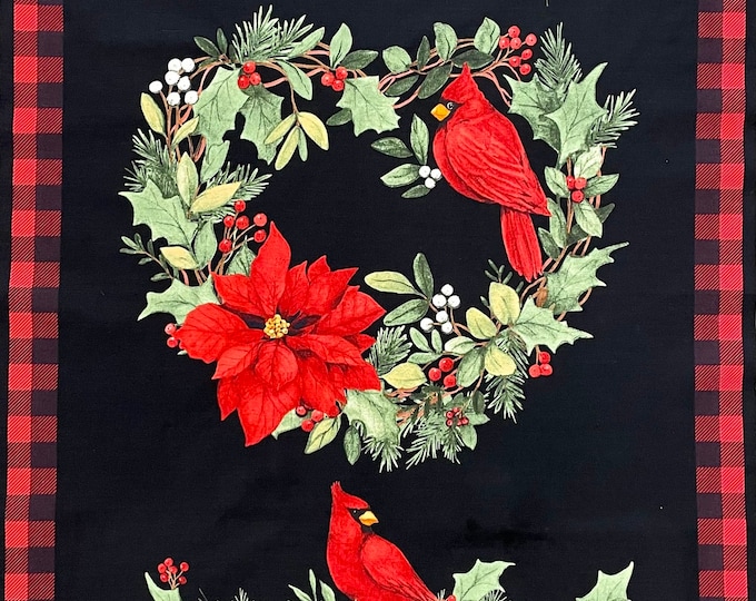 Fabric Panel winter Visitor 36 Inch Cotton Fabric Panel New Beautiful ...