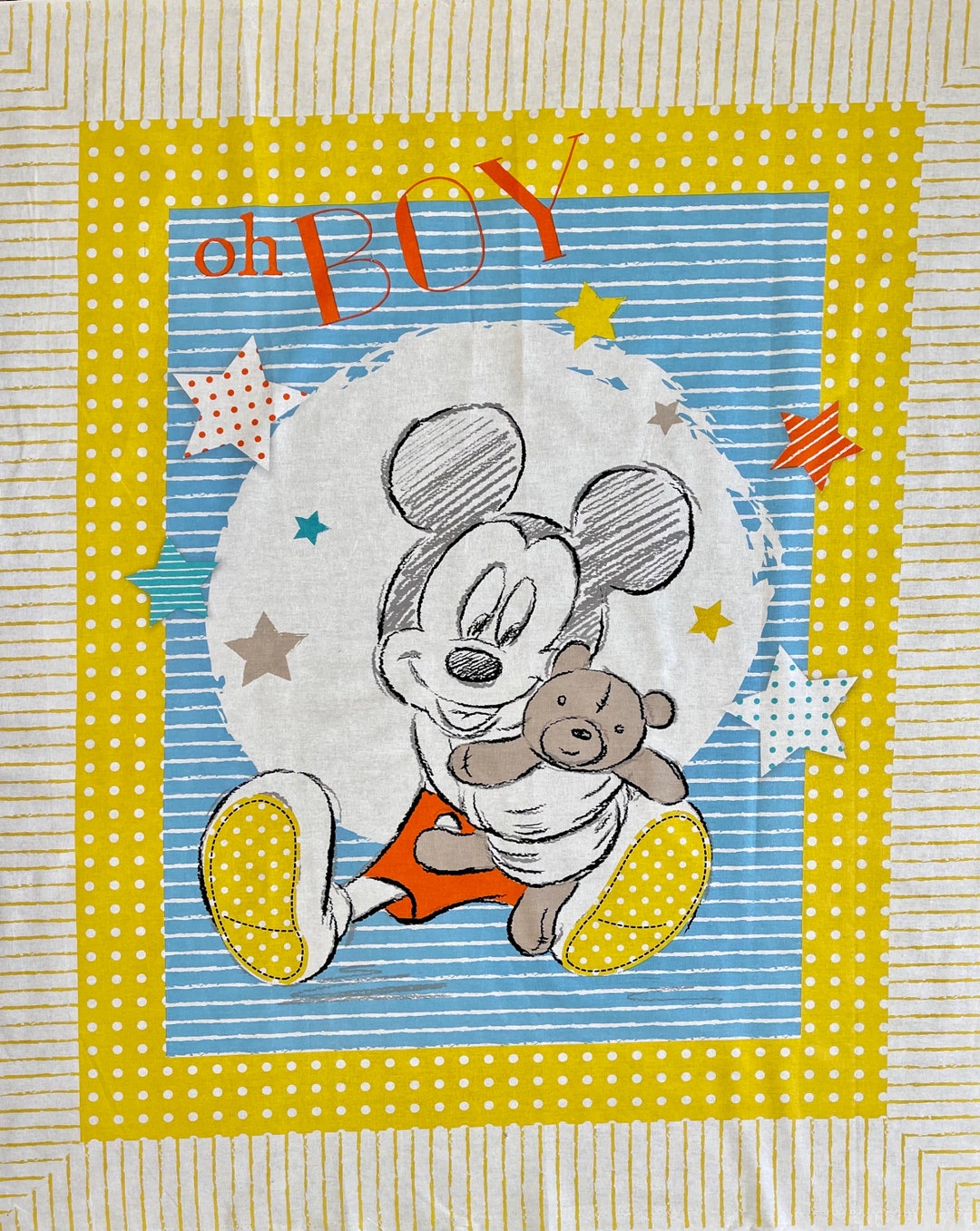 Oh Boy Mickey Panel by Springscreative - Etsy