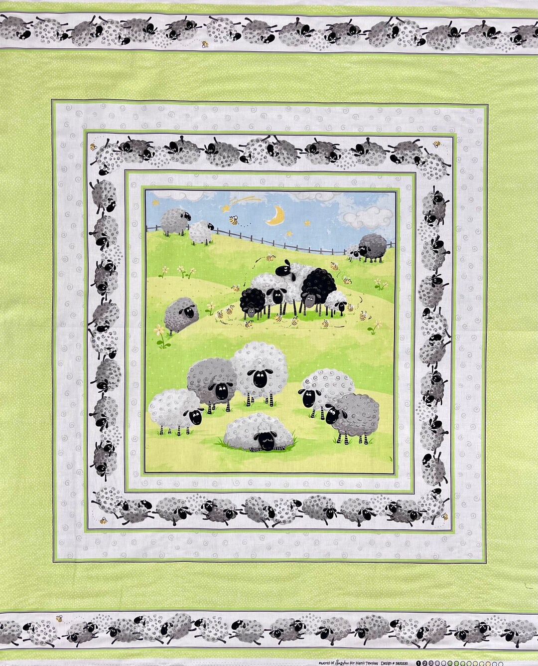 Lewe the Ewe Quilt (green) Panel by Susybee - Etsy