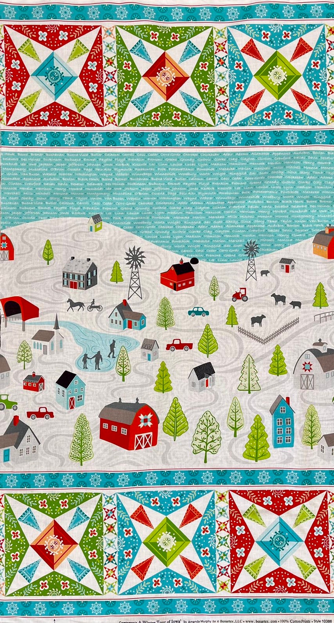 Iowa Winter Land Panel (A Winter Tour of Iowa) by Contempo - Etsy