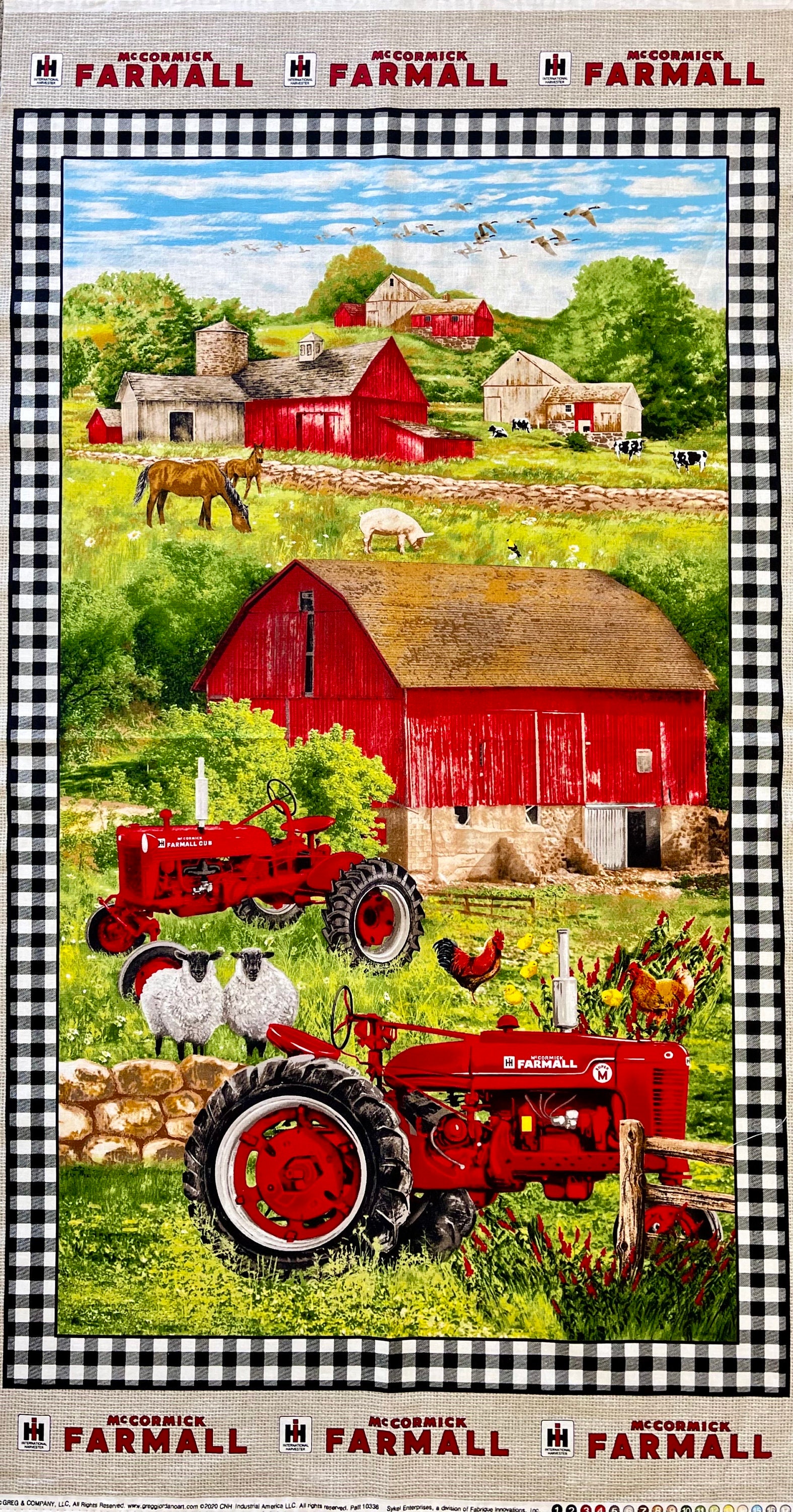 Farmall Gingham Tractor Panel by Print Concepts, Inc. - Etsy