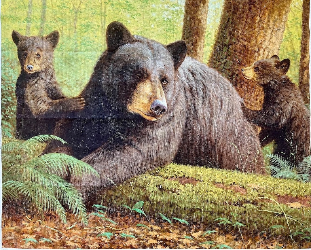 Bearly Keeping up Panel by Artlicencing - Etsy