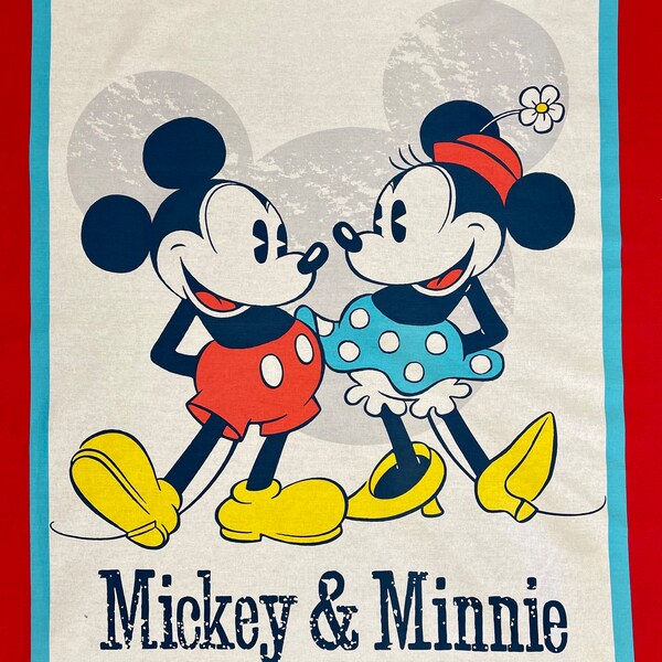 Mickey Mouse Fabric Panel - Etsy
