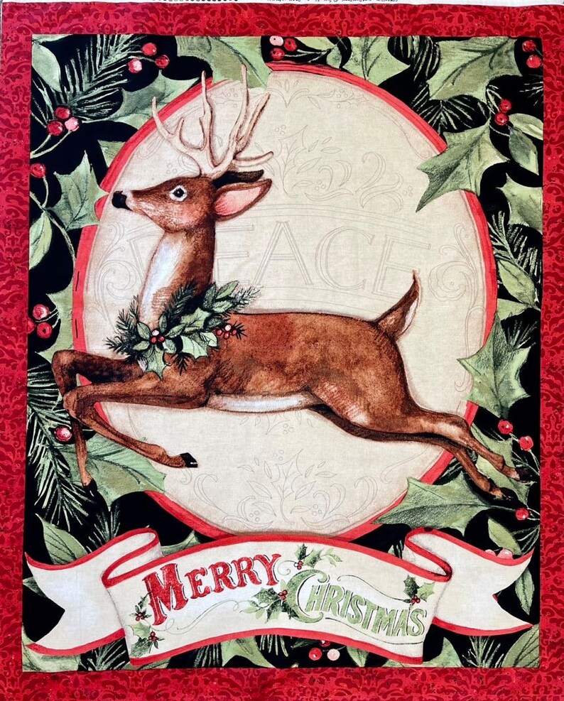 Woodland Deer Panel by Springscreative - Etsy