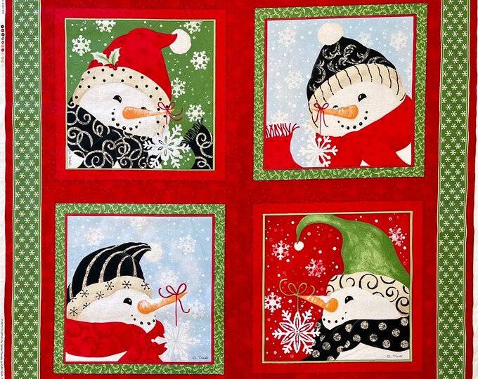 Imagine Snowman Panel by Fabri-quilt - Etsy
