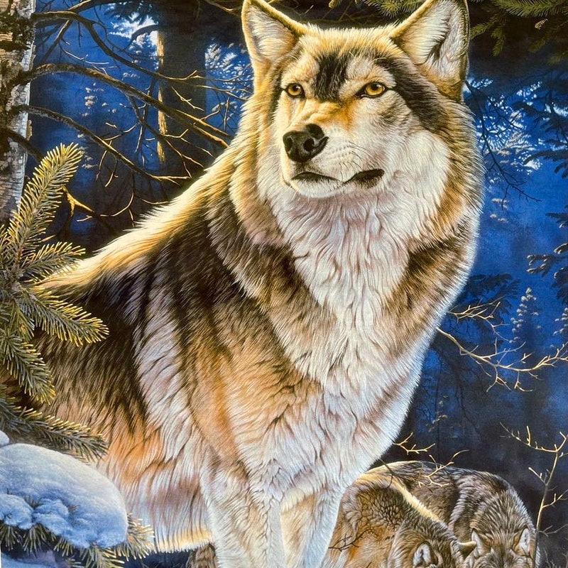 Wolf Fabric Panel - Etsy