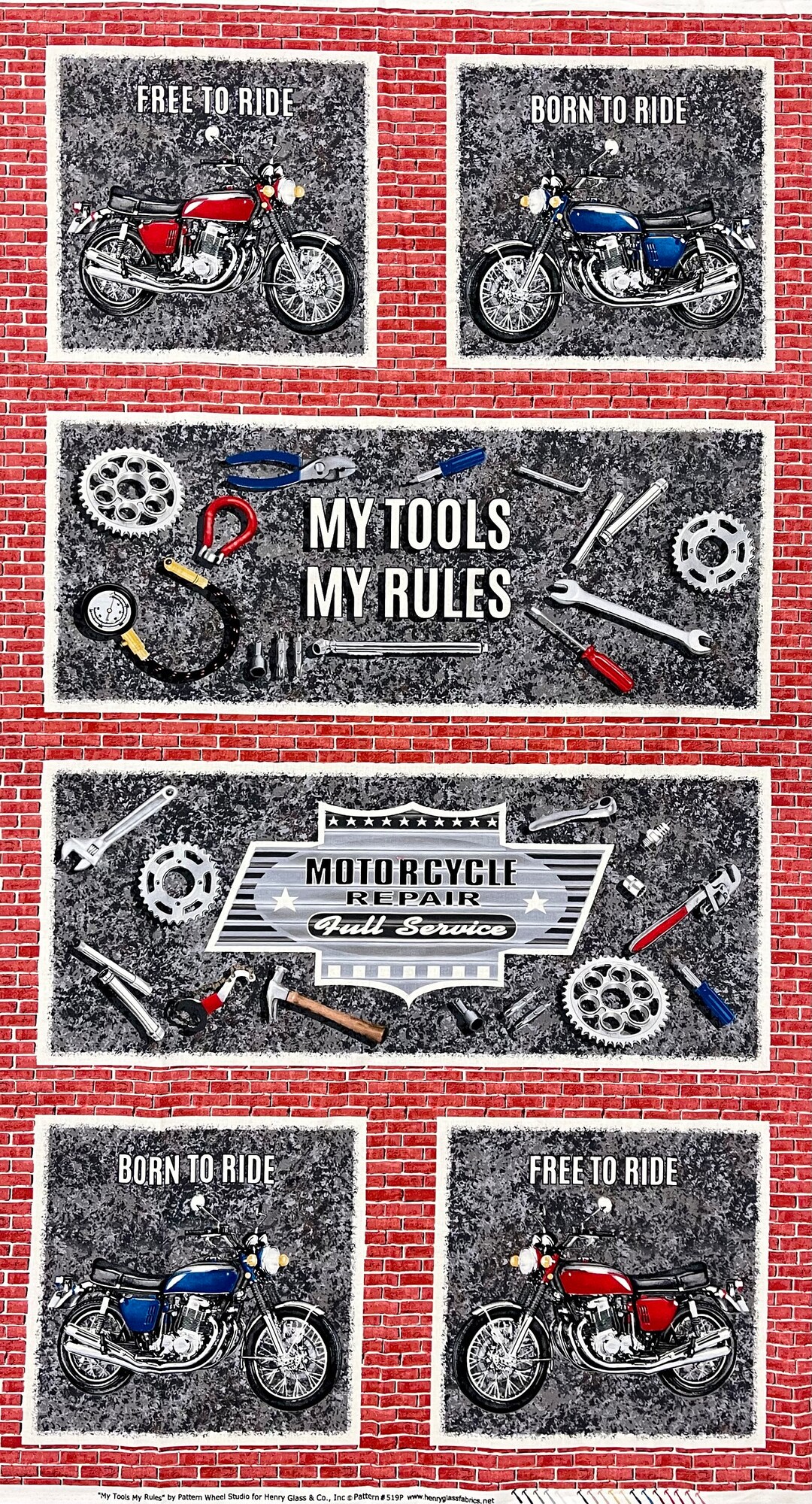 My Tools My Rules Motorcycle Blocks Panel by Henryglass - Etsy