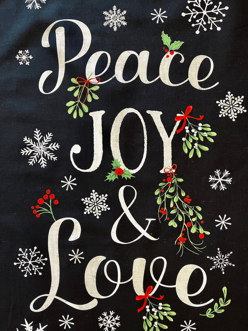 Peace Joy Love Panel by Timelesstreasures - Etsy