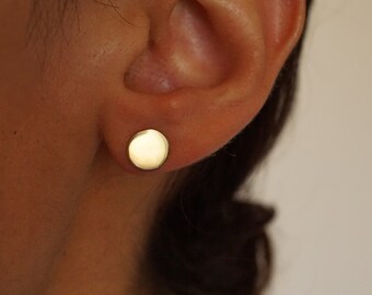Gold Disc Earrings - Etsy