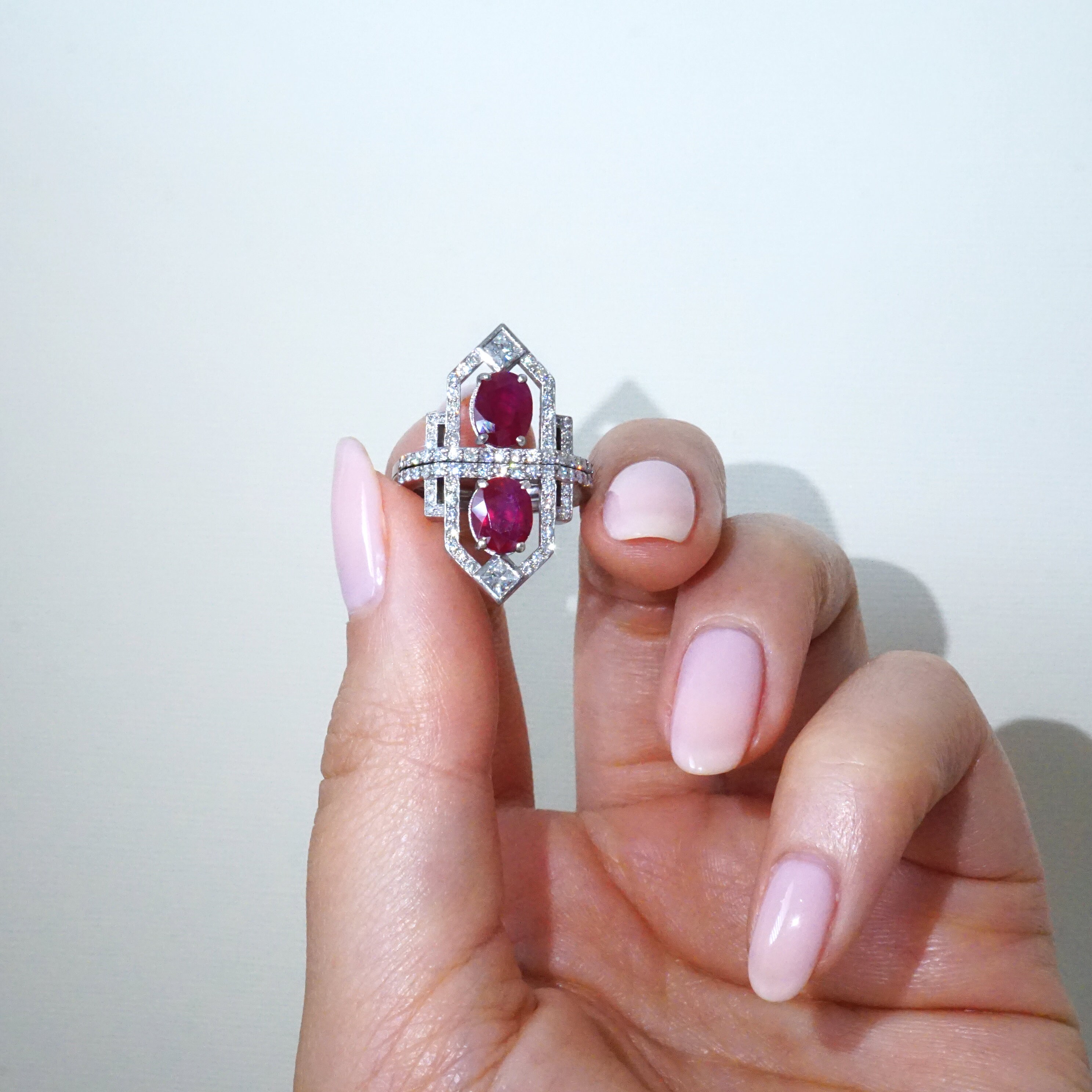Modern Navette Ruby Ring - Etsy