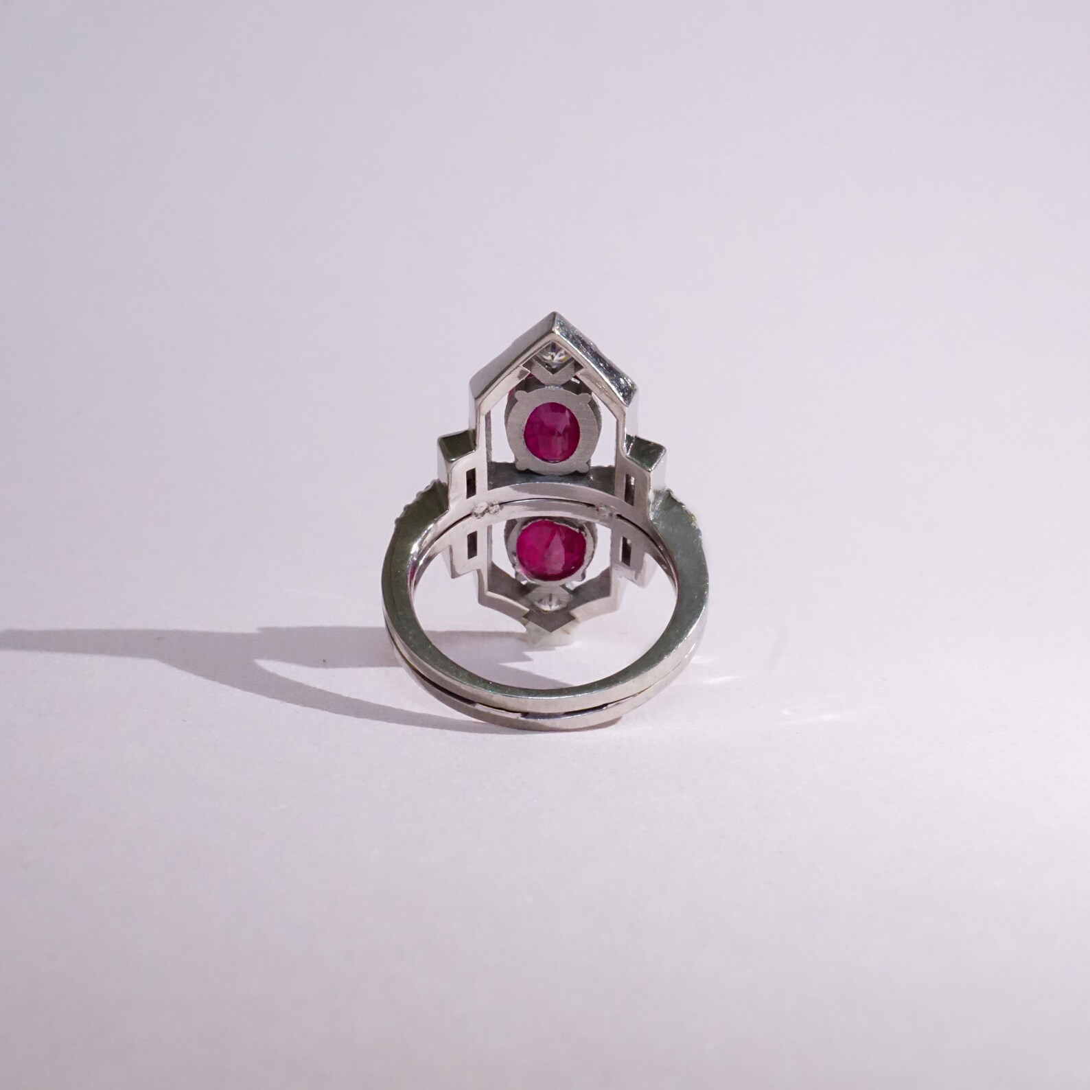 Modern Navette Ruby Ring - Etsy