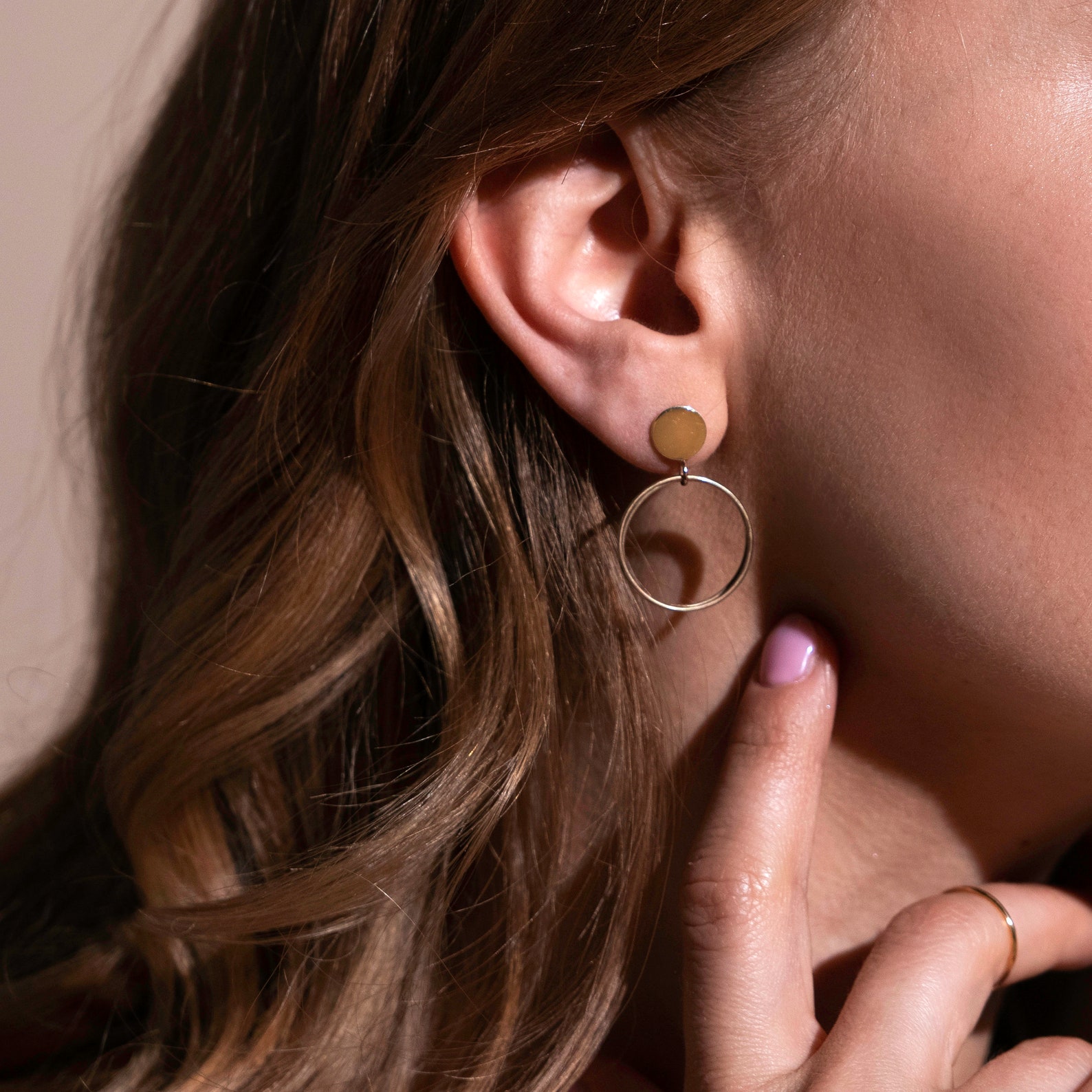 Solid 14k Gold Hoop Post Earrings - Etsy