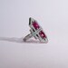 Modern Navette Ruby Ring - Etsy