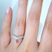 Pear Moonstone Ring + Nesting Band With Pink Tourmaline - Etsy