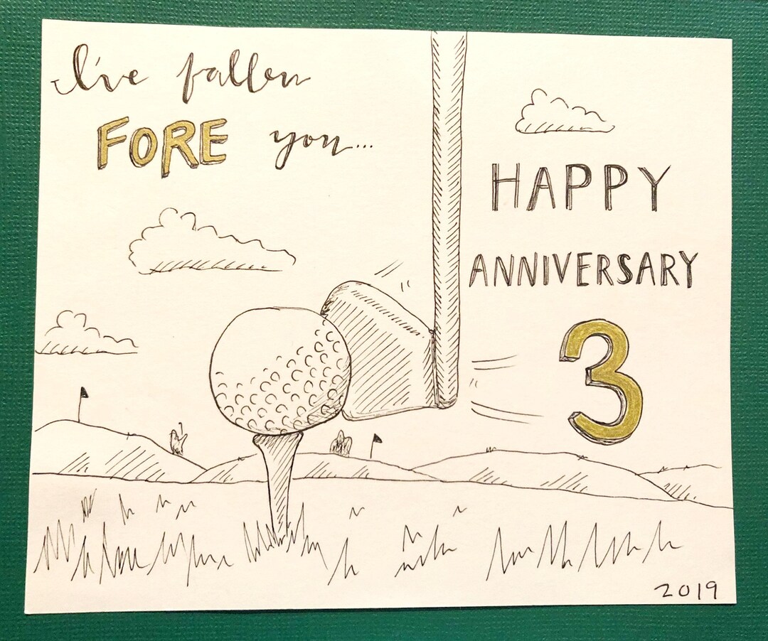 I've Fallen Fore You Golf Custom Card - Etsy