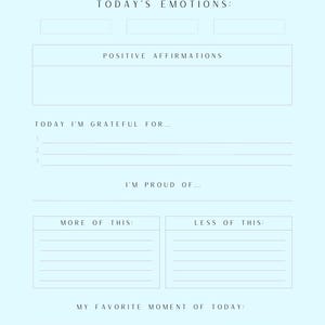 Mindfulness Gratitude Printable Journal Daily & Monthly Reflection PDF ...