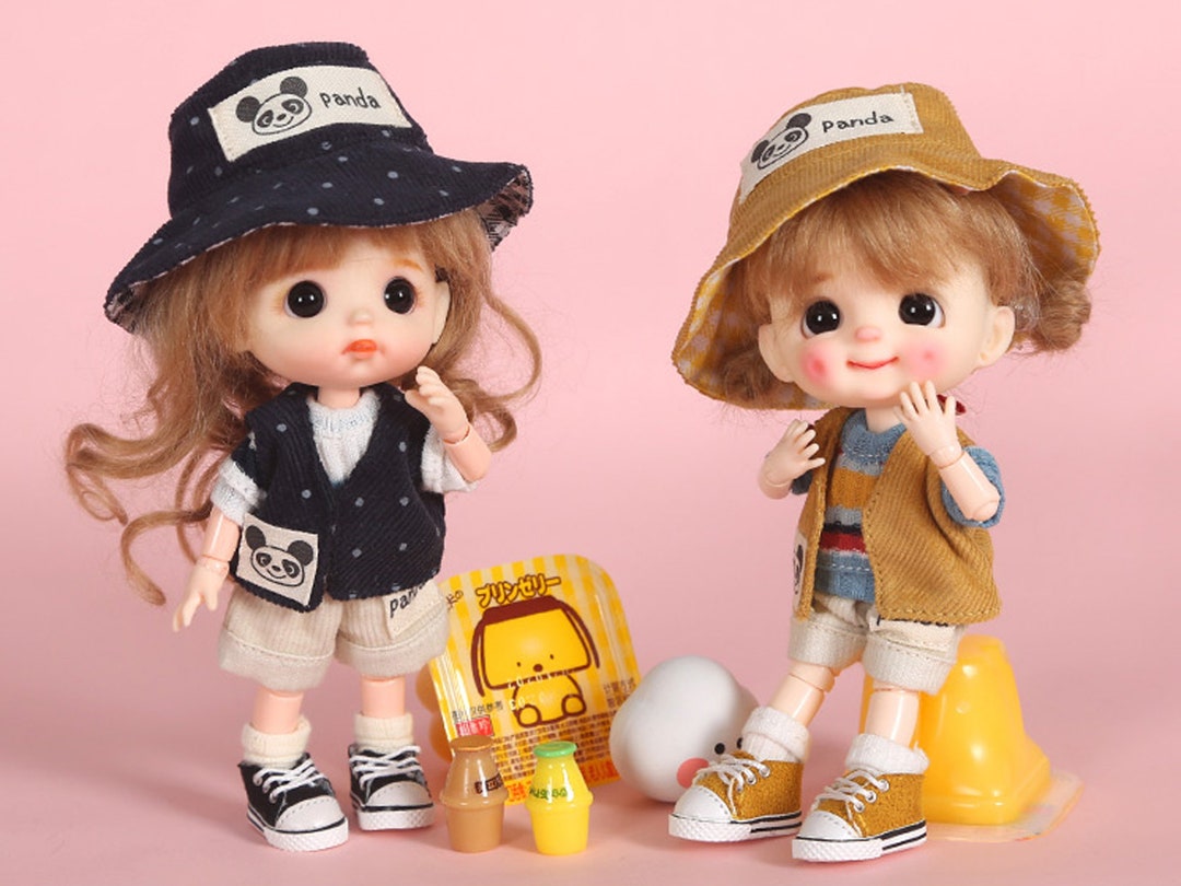 Obitsu11 Clothes OB11 Dolls Outfit 4pcs Set Hat Vest T-shirt - Etsy