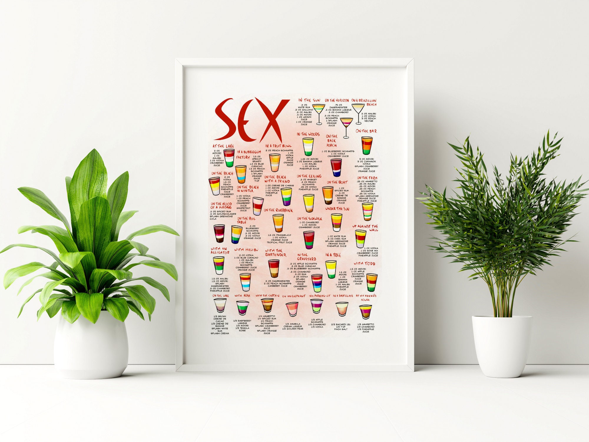 Vintage Cocktails Poster Print Digital Download Cocktail Etsy