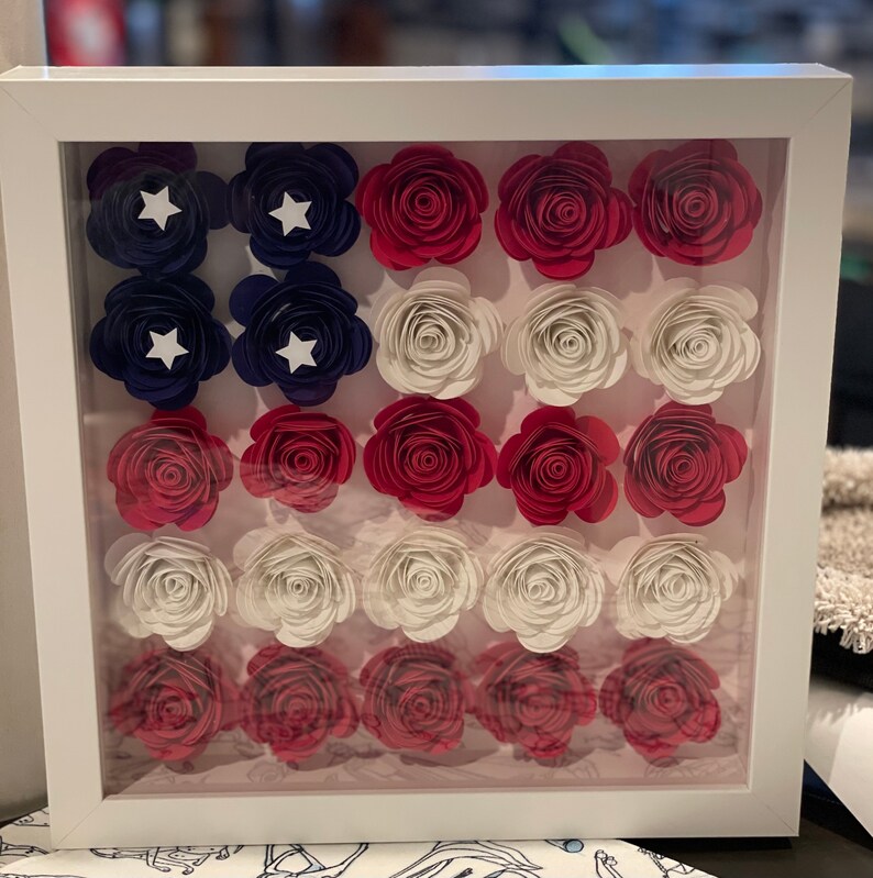 USA Flag Shadow Box - Etsy