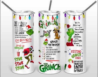 The Grinch 16oz Frosted Glass Tumbler With Bamboo Lid & Straw / Libbey ...