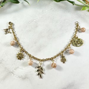 Apollo Charm Bracelet - Gold Tone Version Greek Mythology Jewelry ...