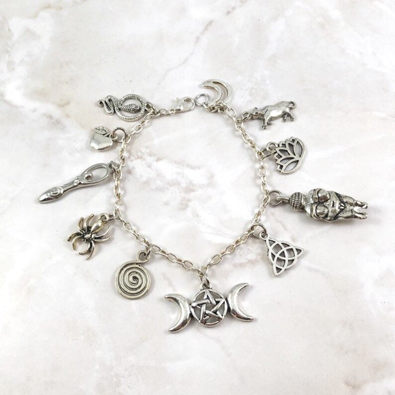 Goddess Charm Bracelet Divine Feminine Witch Wicca Pagan - Etsy