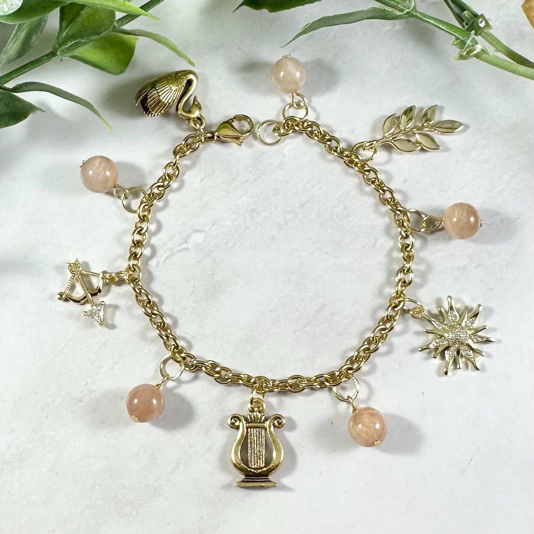 Apollo Charm Bracelet - Gold Version With 14k Gold Plated Charms - Etsy