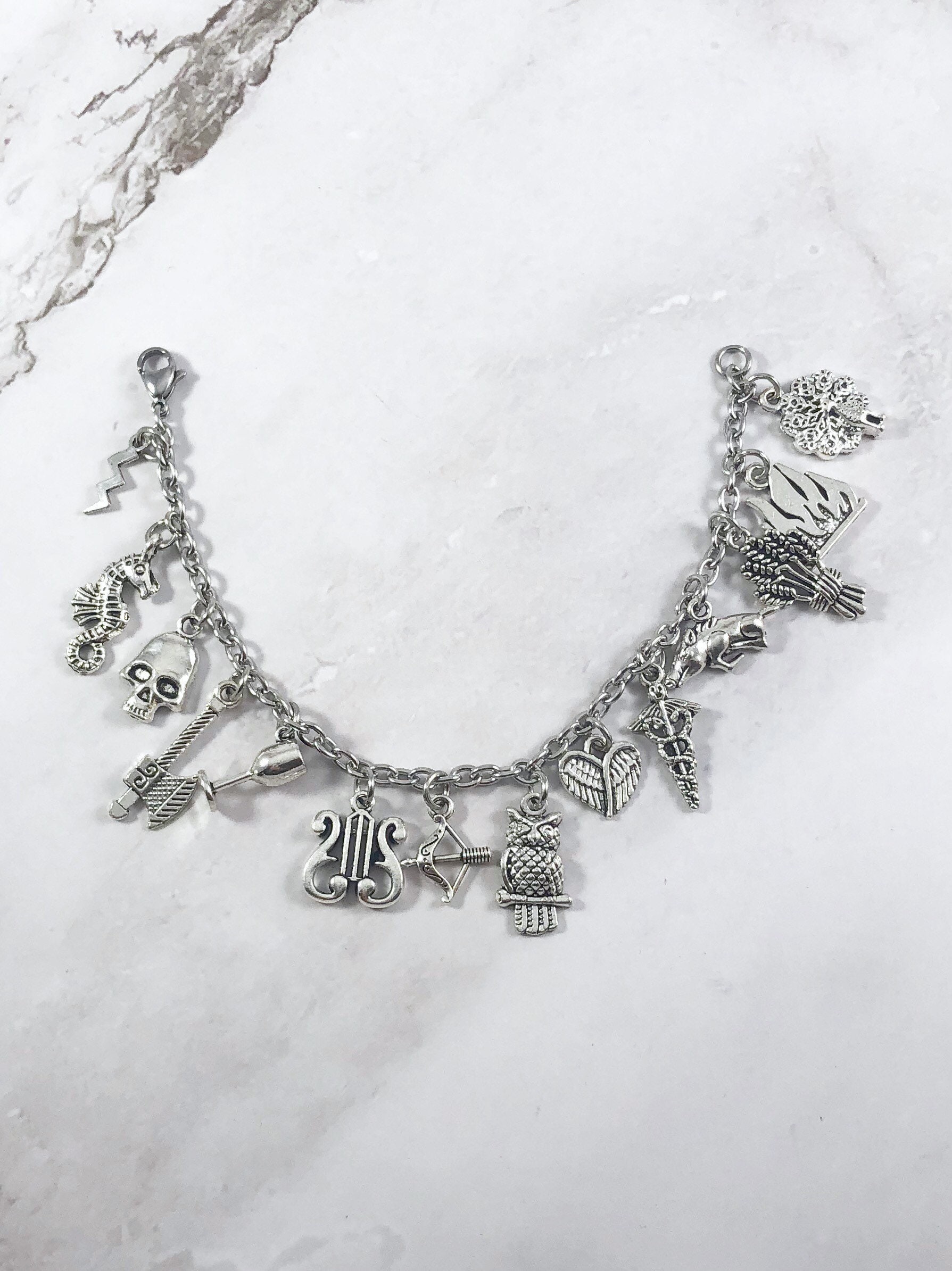 Greek Mythology Charm Bracelet Jewelry Olympian Gods and - Etsy