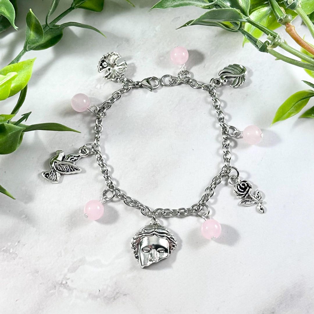 Aphrodite Charm Bracelet, Greek Goddess of Love and Beauty - Etsy