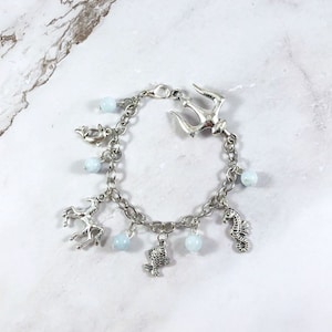 Poseidon Charm Bracelet Greek Mythology Jewelry Neptune | Etsy