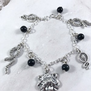 Medusa Charm Bracelet: Greek Mythology Gorgon Jewelry - Etsy