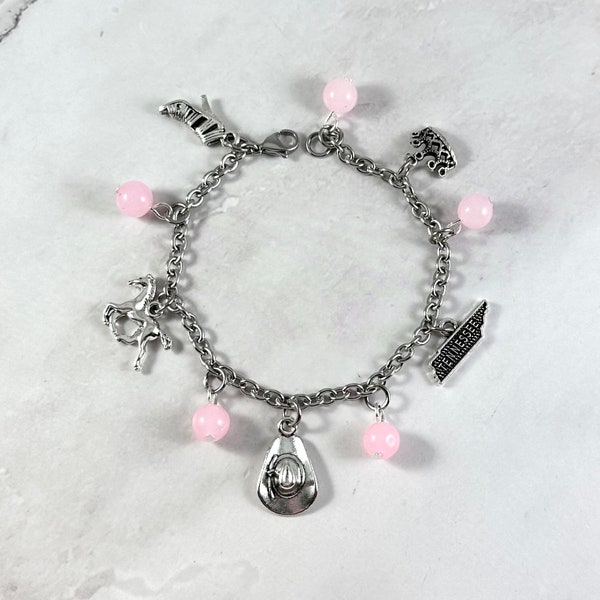 Pink Pony Club Charm Bracelet - Etsy