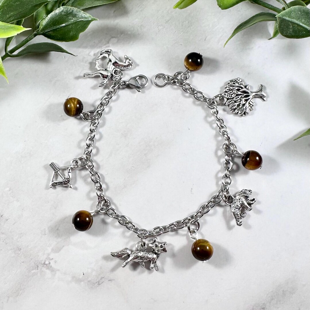 Devana Charm Bracelet: Slavic Goddess of Hunting, Dziewanna - Etsy