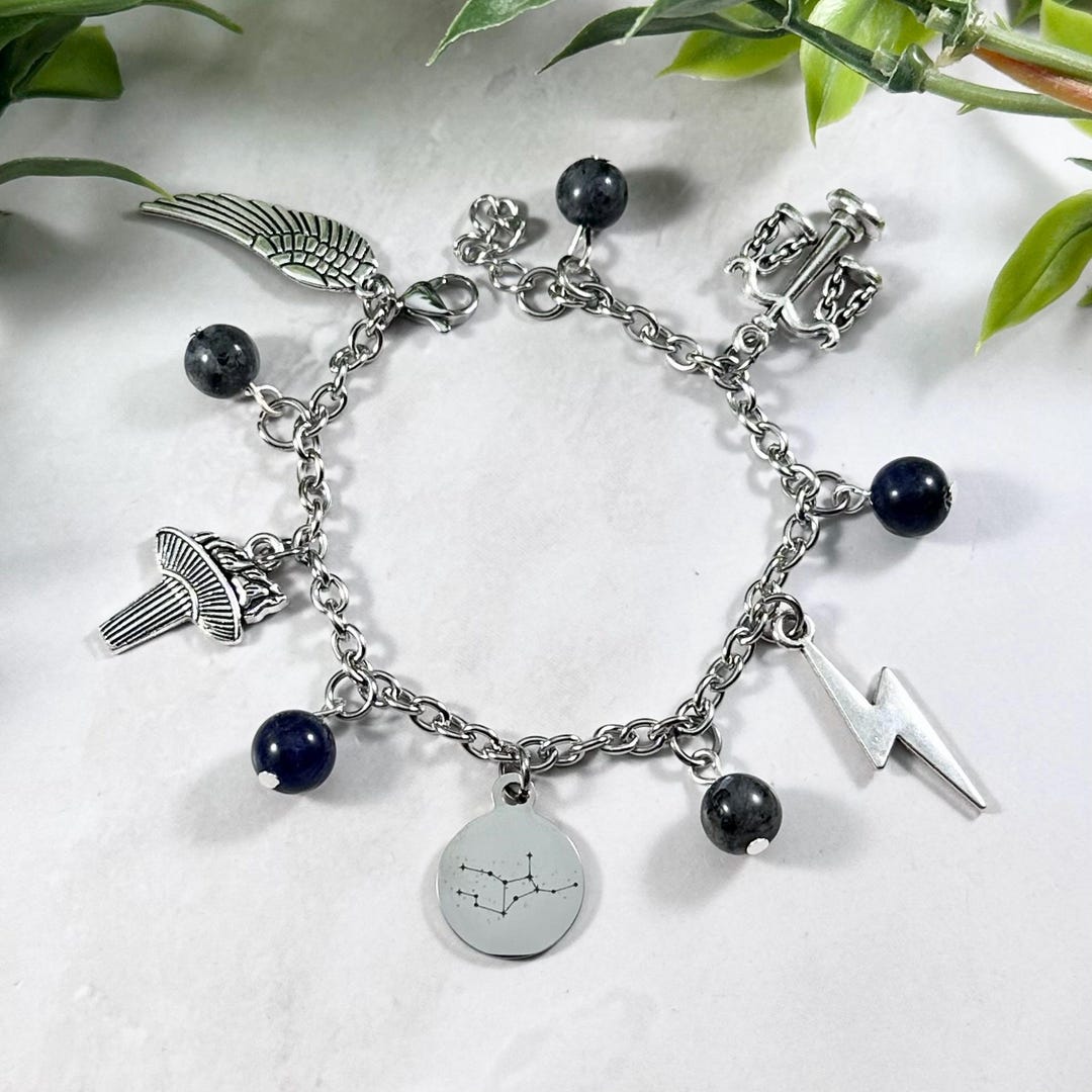 Astraea Charm Bracelet, Astrea, Greek Goddess, Greek Mythology Jewelry ...