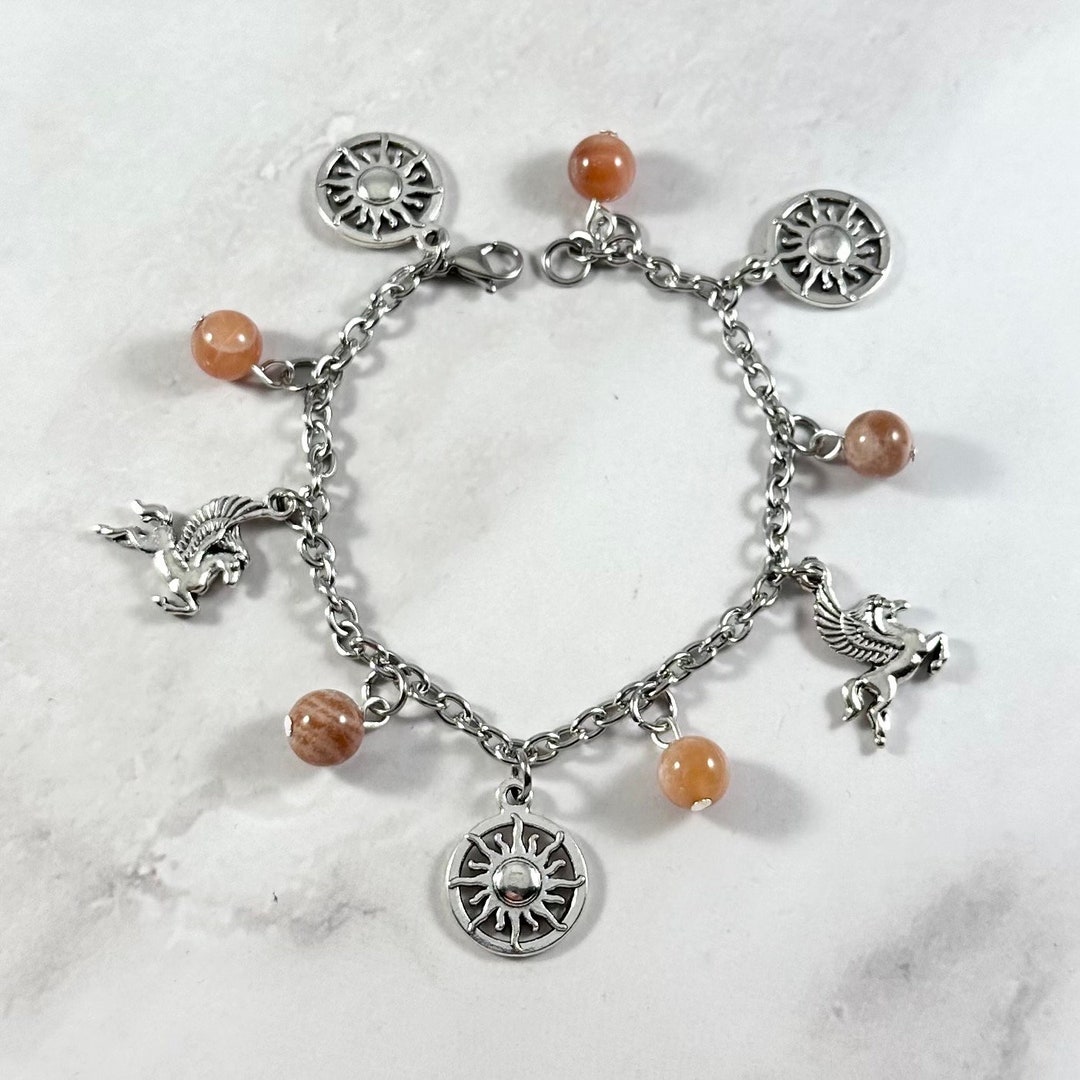 Helios Charm Bracelet, Greek God of the Sun, Greek Mythology Jewelry ...