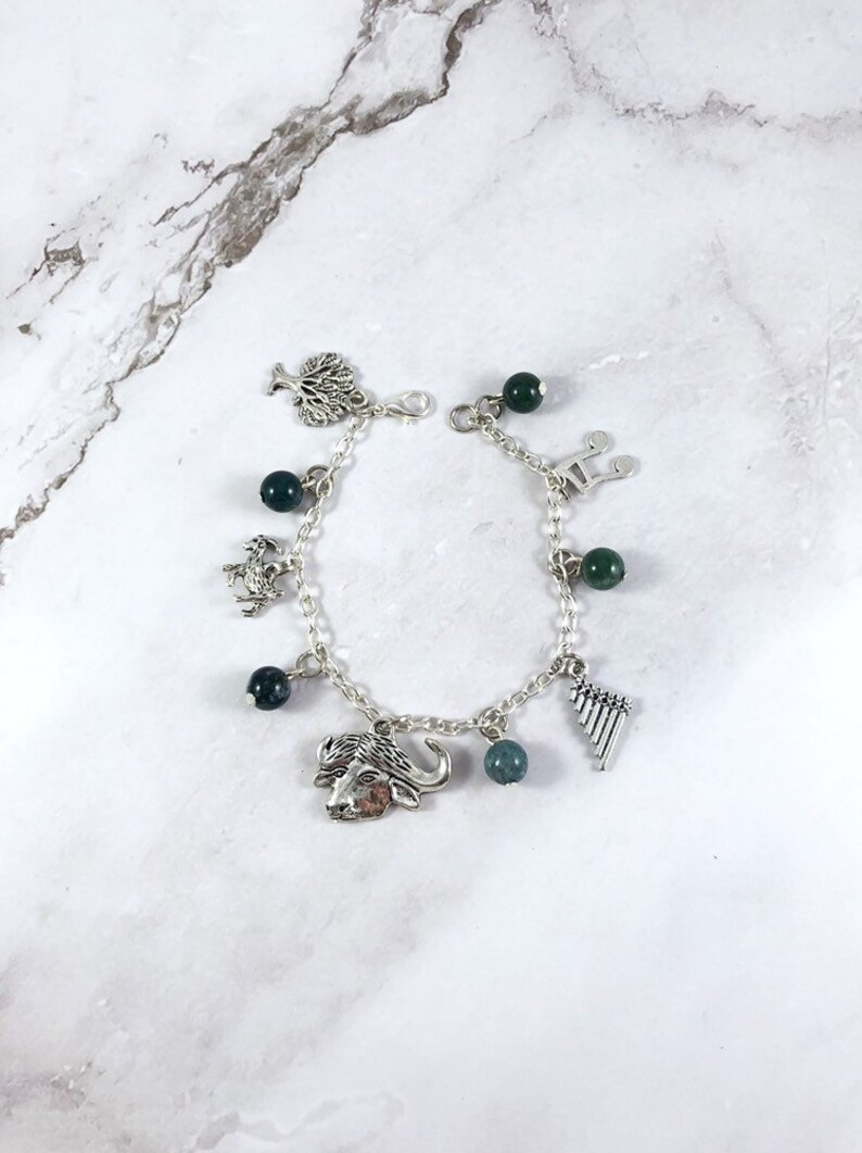 Pan Charm Bracelet: Greek Mythology Jewelry - Etsy