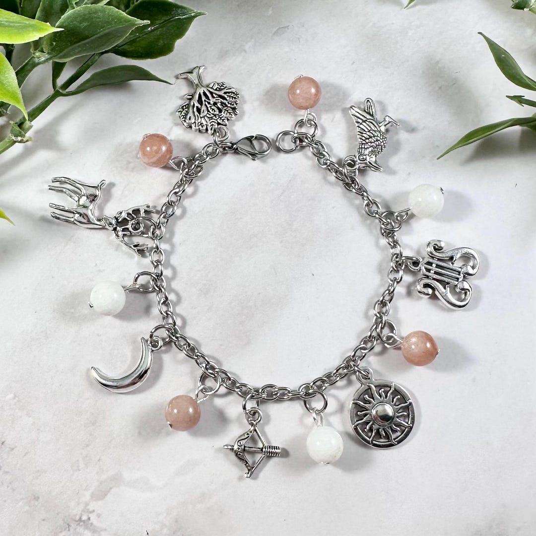 Artemis and Apollo Charm Bracelet - Deluxe Version, Greek Mythology ...