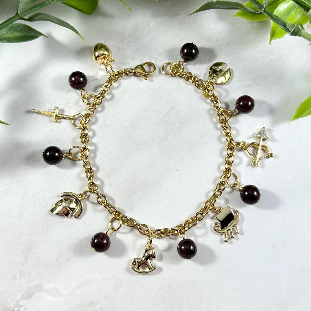 The Trojan War Charm Bracelet: 14k Gold Plated Charm, Greek Mythology ...
