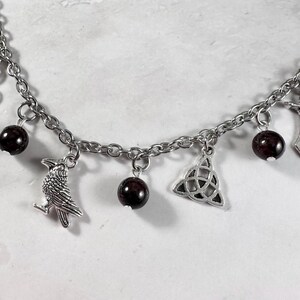 The Morrígan Charm Bracelet, Morrigan, Morrigu, Celtic Goddess, Irish ...