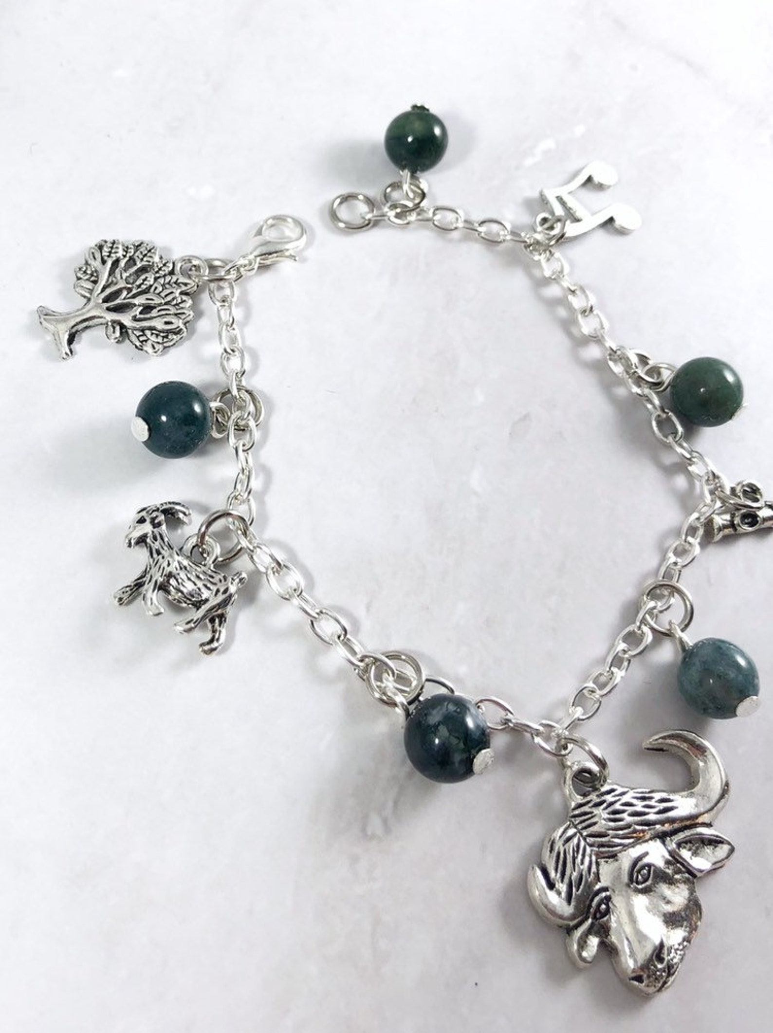 Pan Charm Bracelet: Greek Mythology Jewelry - Etsy