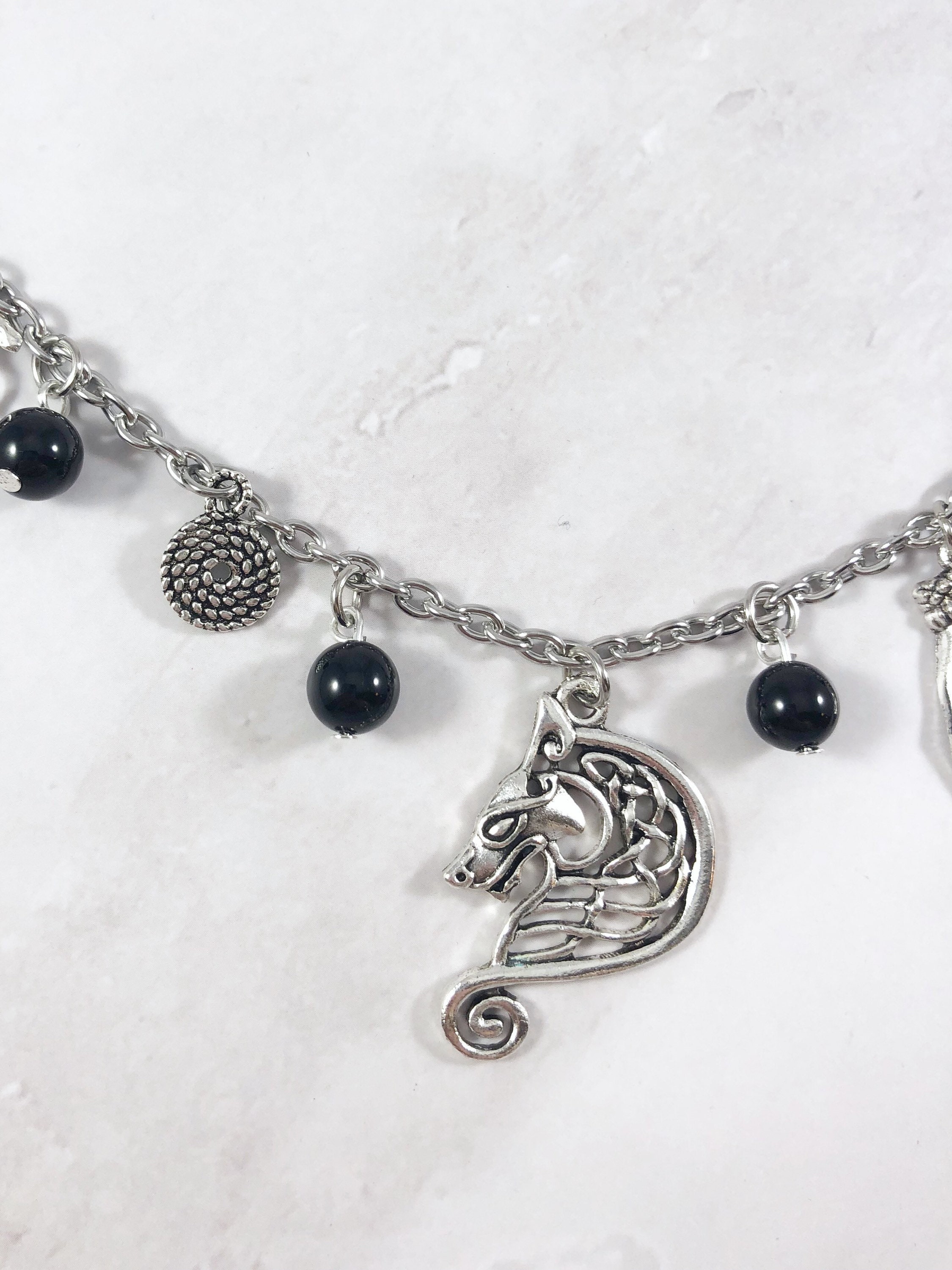 Fenrir Charm Bracelet, Norse Mythology, Wolf, Loki, Norse Pagan ...