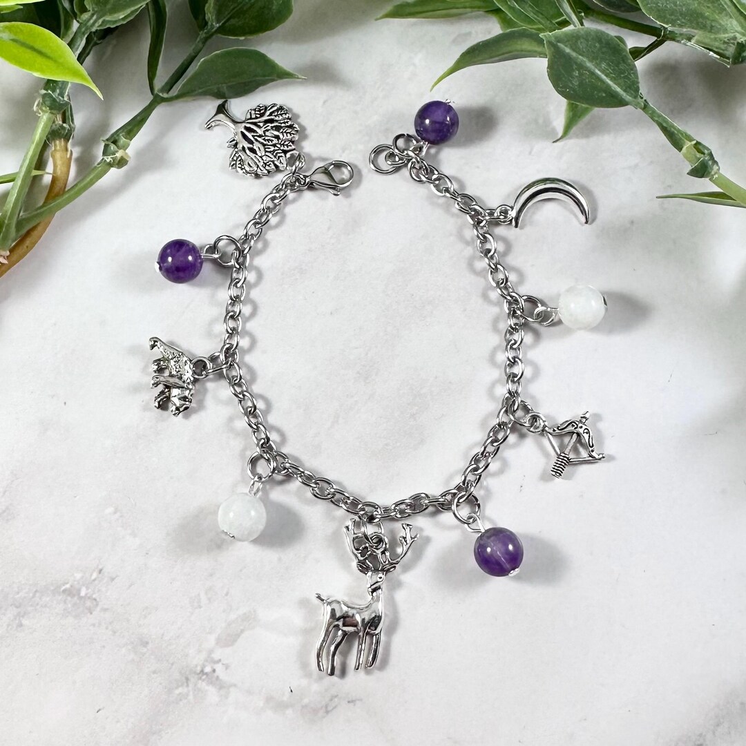 Artemis Charm Bracelet, Greek Mythlogy Jewelry, Diana, Greek Goddess ...