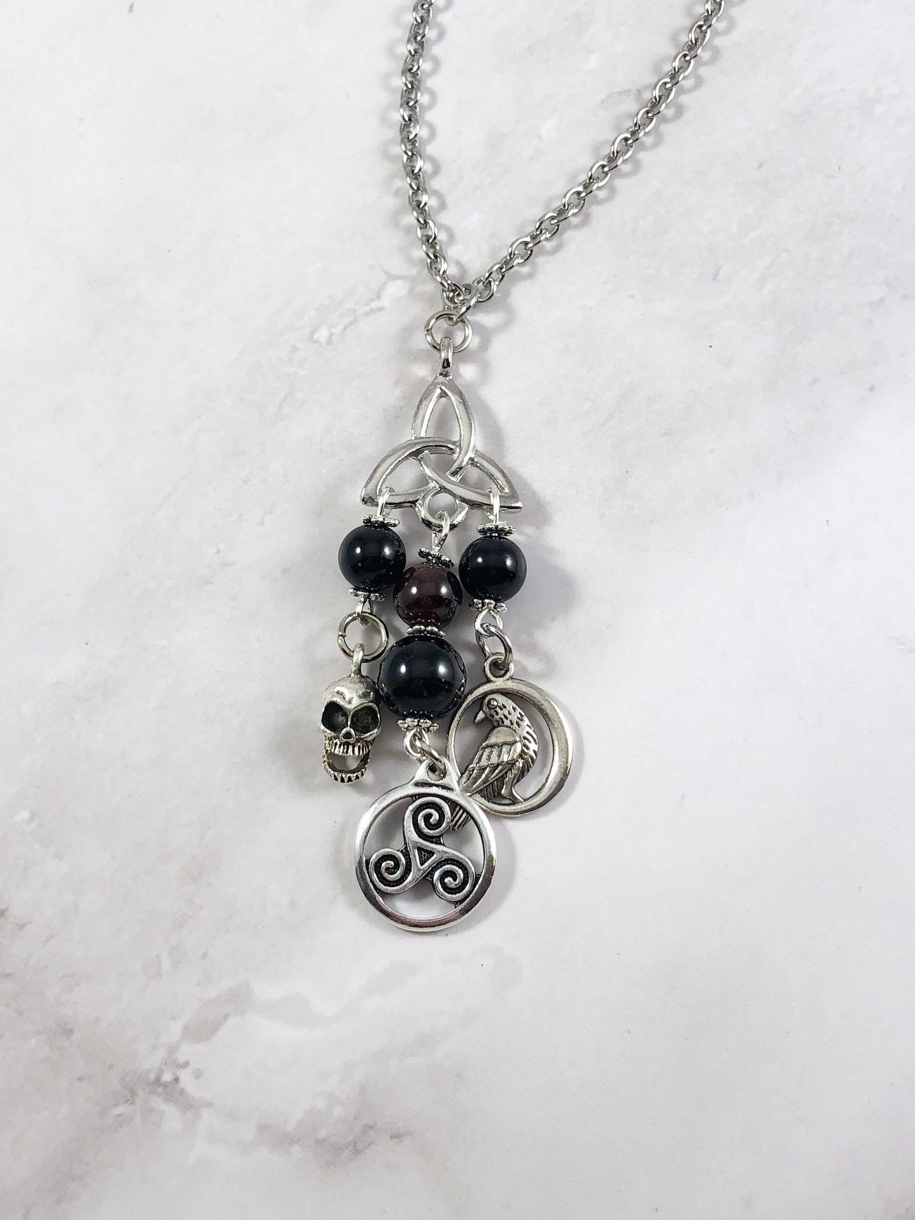 The Morrigan Necklace the Morrígan Celtic Goddess Celtic | Etsy