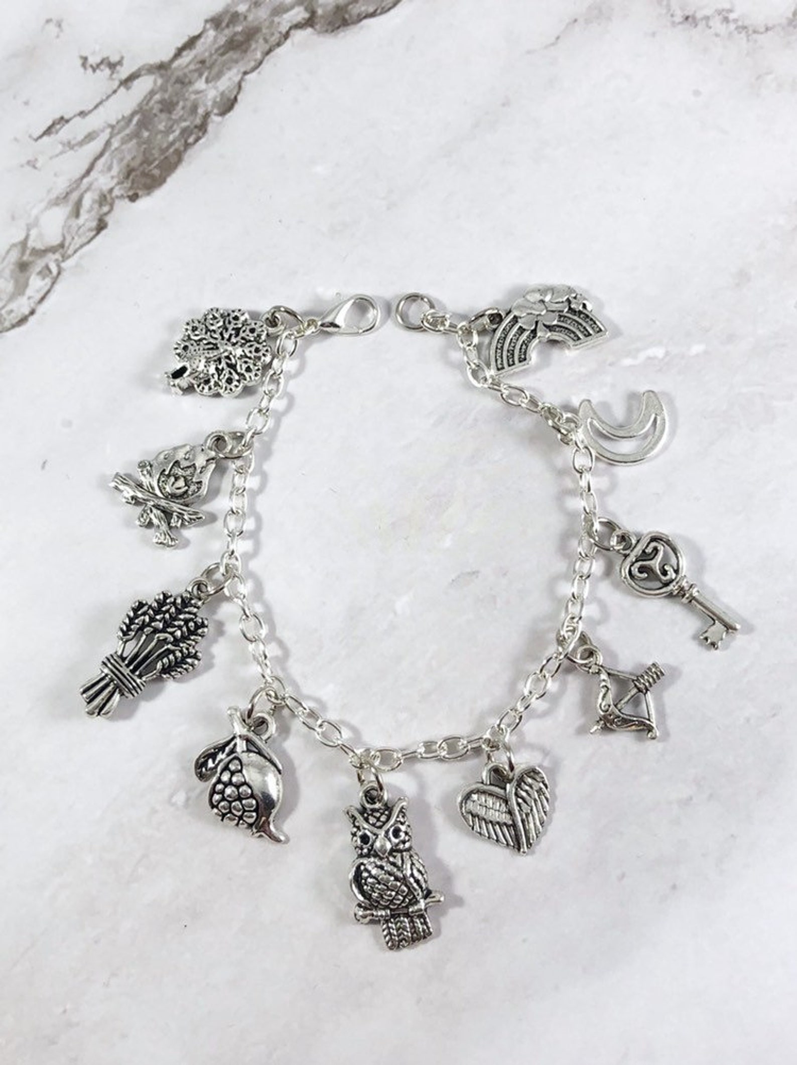 Greek Goddesses Charm Bracelet Mythology Jewelry Olympians - Etsy