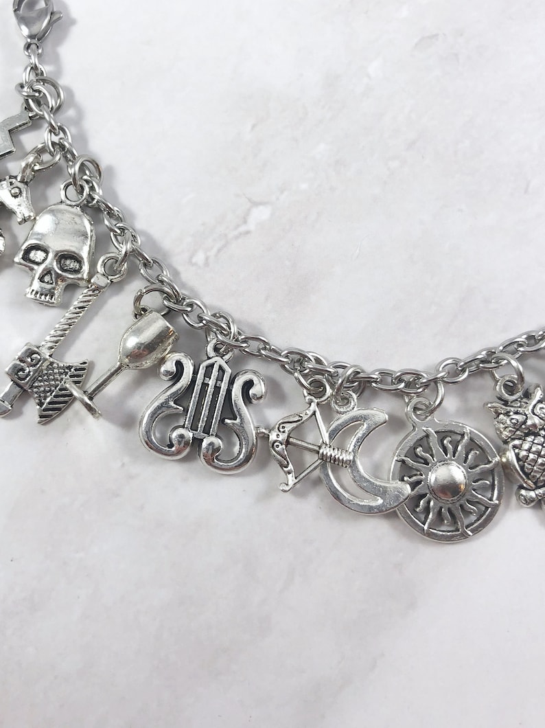 Deluxe Greek Mythology Charm Bracelet Jewelry Olympian Gods - Etsy